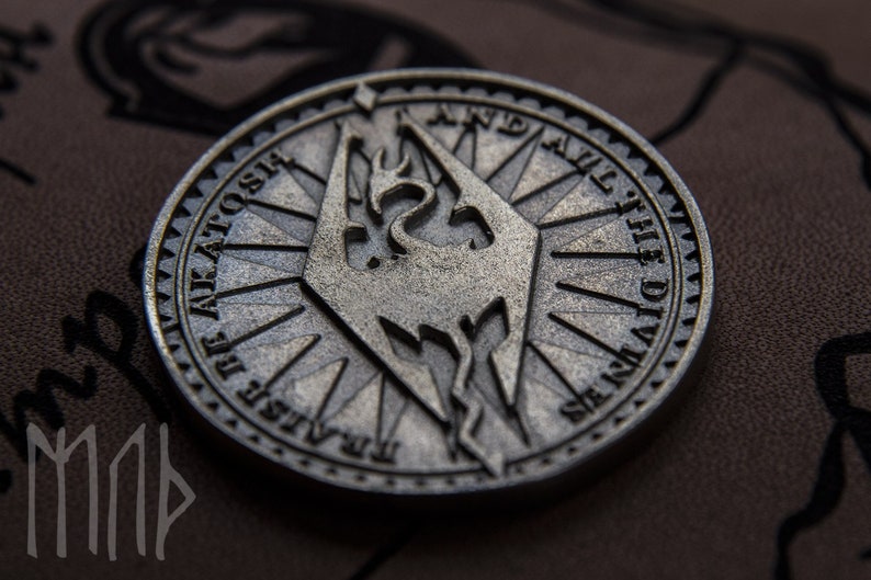 Skyrim The Elder Scrolls Septim Coin Oblivion Tamriel YELLOW | Etsy