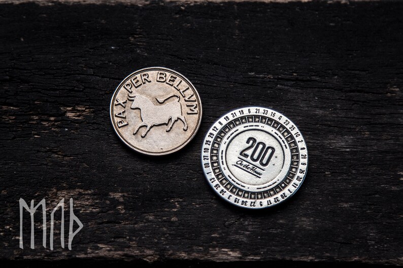 Fallout New Vegas KIT Legion Aureus Platinum Chip | Etsy