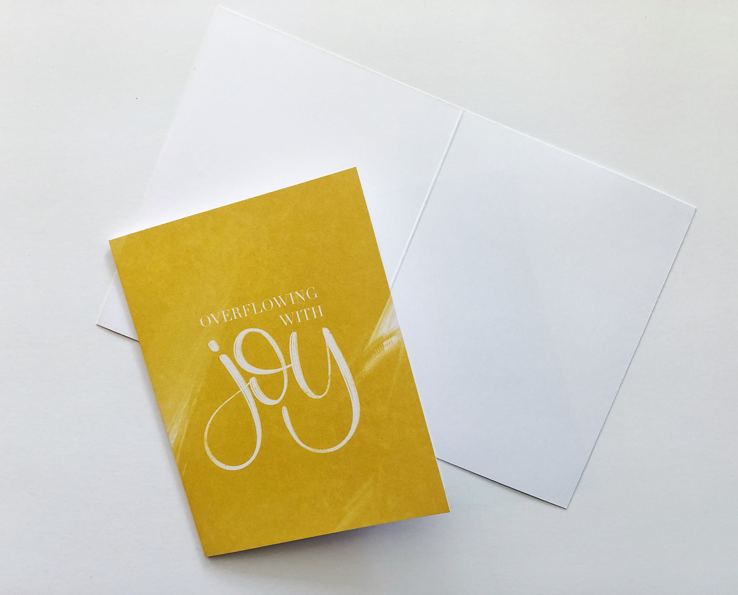 Overflowing With Joy Card Set, Three Color Options, Five Cards and ...