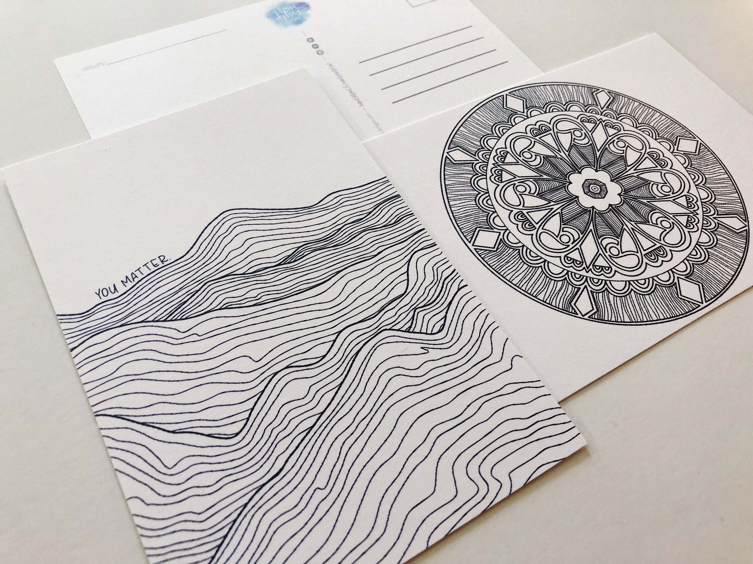 Mandala Coloring Book Postcard, ONE Postcard - Etsy