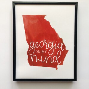 Georgia on My Mind - Art Print - 8x10 - Etsy