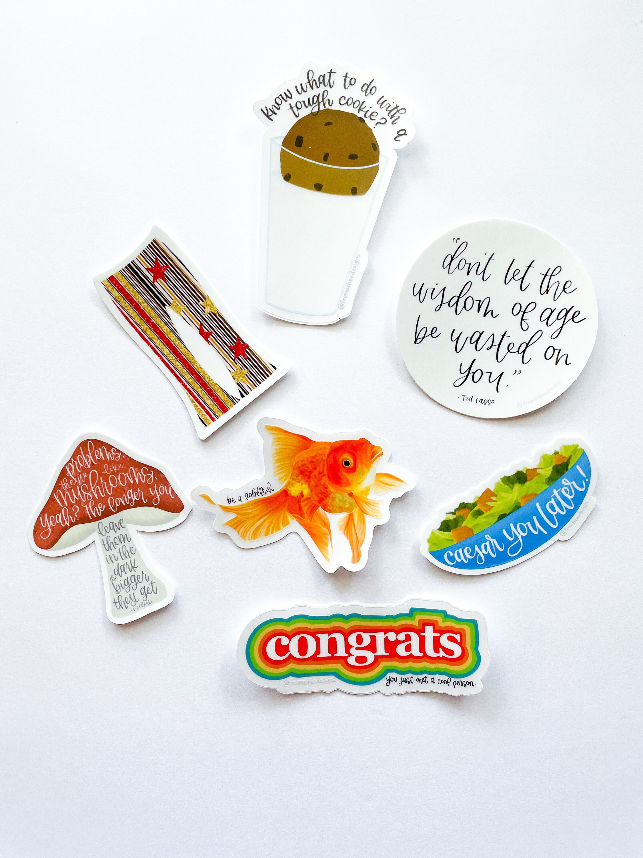 Ted Lasso Sticker Pack - Be a Goldfish - Vinyl Sticker - Laptop Sticker ...