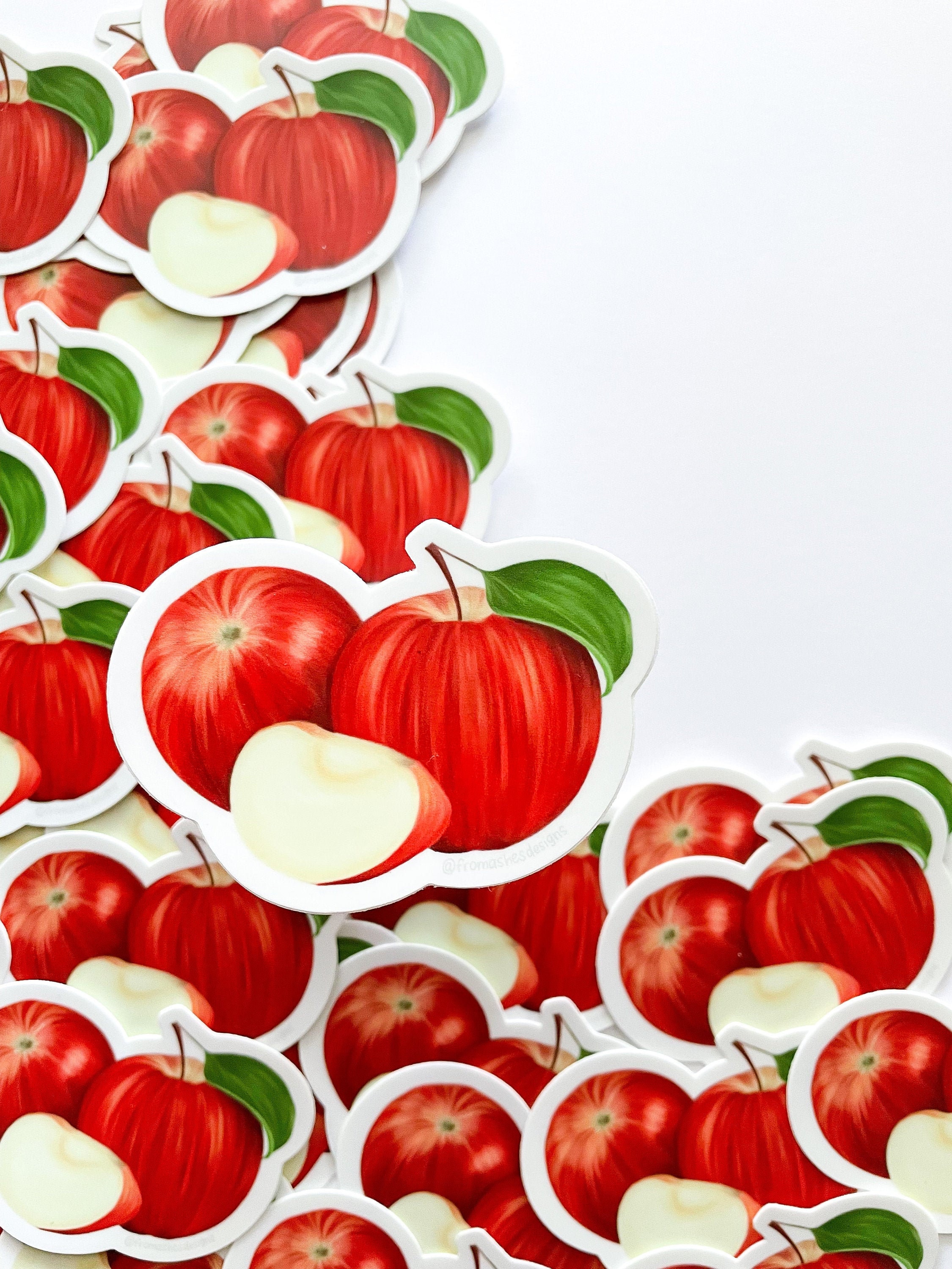 Apple Trio Vinyl Sticker Laptop Sticker Decal Water | Etsy