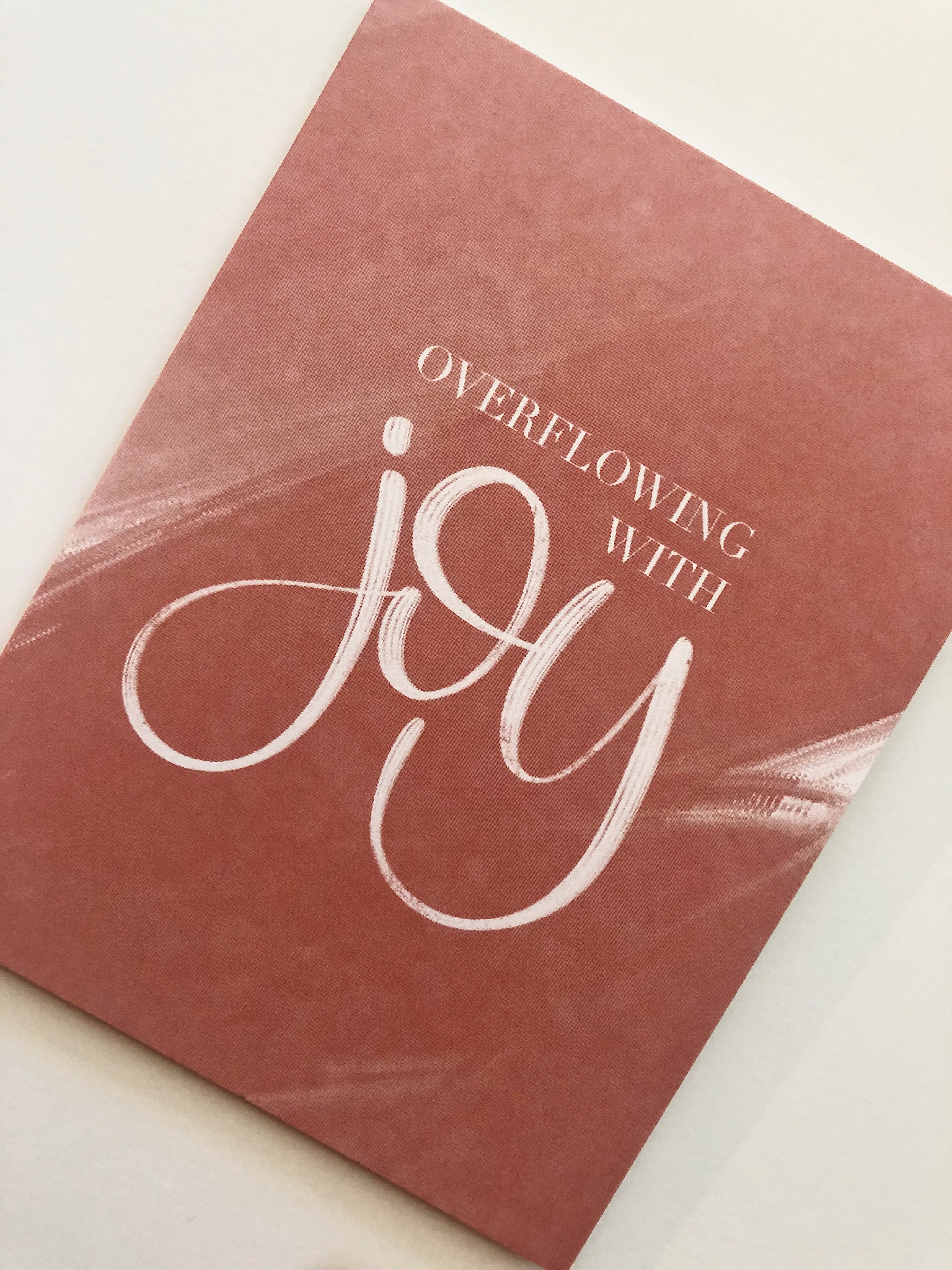 Overflowing with Joy Card Set Three Color Options Five Cards | Etsy