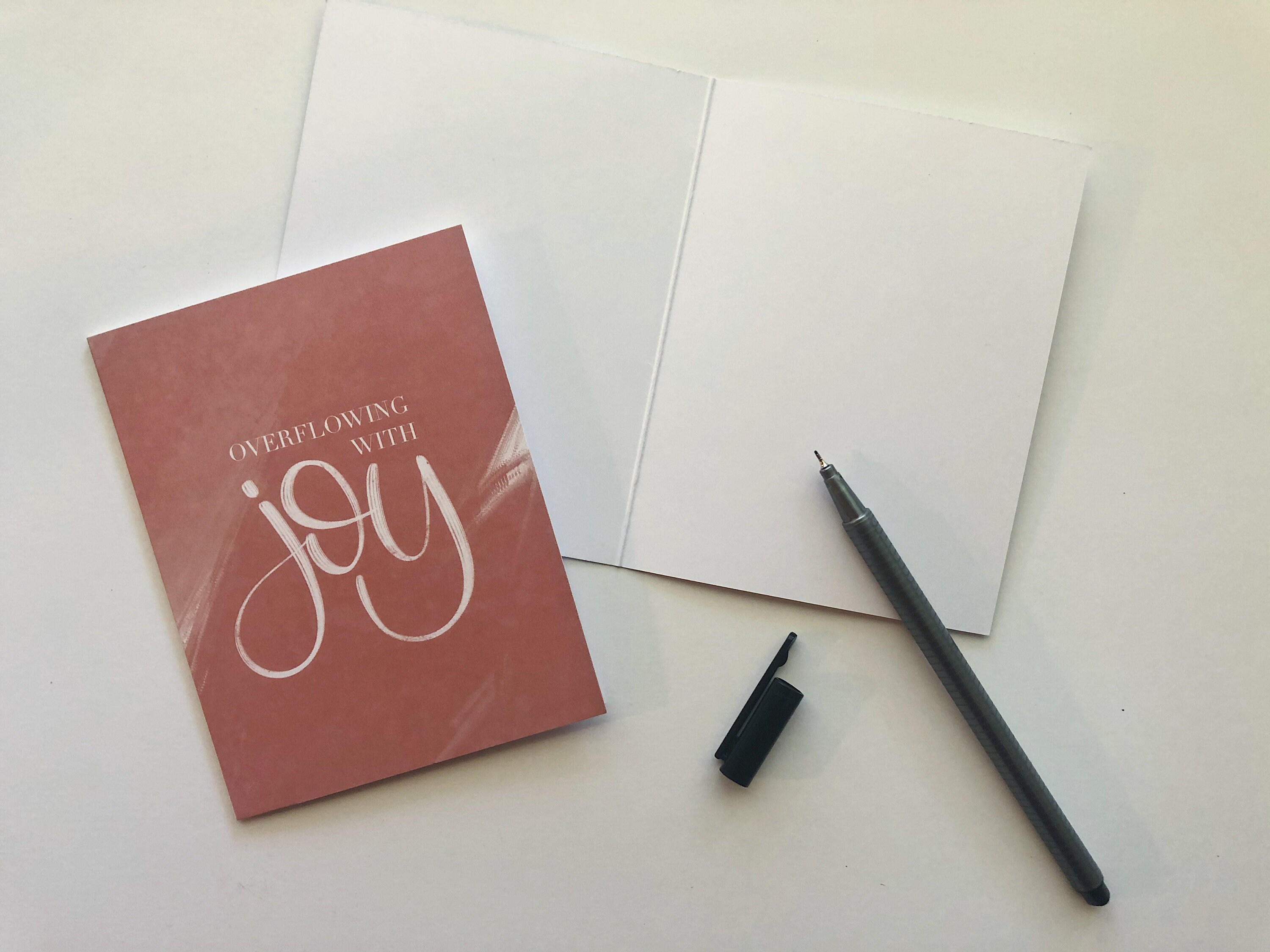 Overflowing With Joy Card Set, Three Color Options, Five Cards and ...