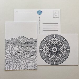 Mandala Coloring Book Postcard, ONE Postcard - Etsy