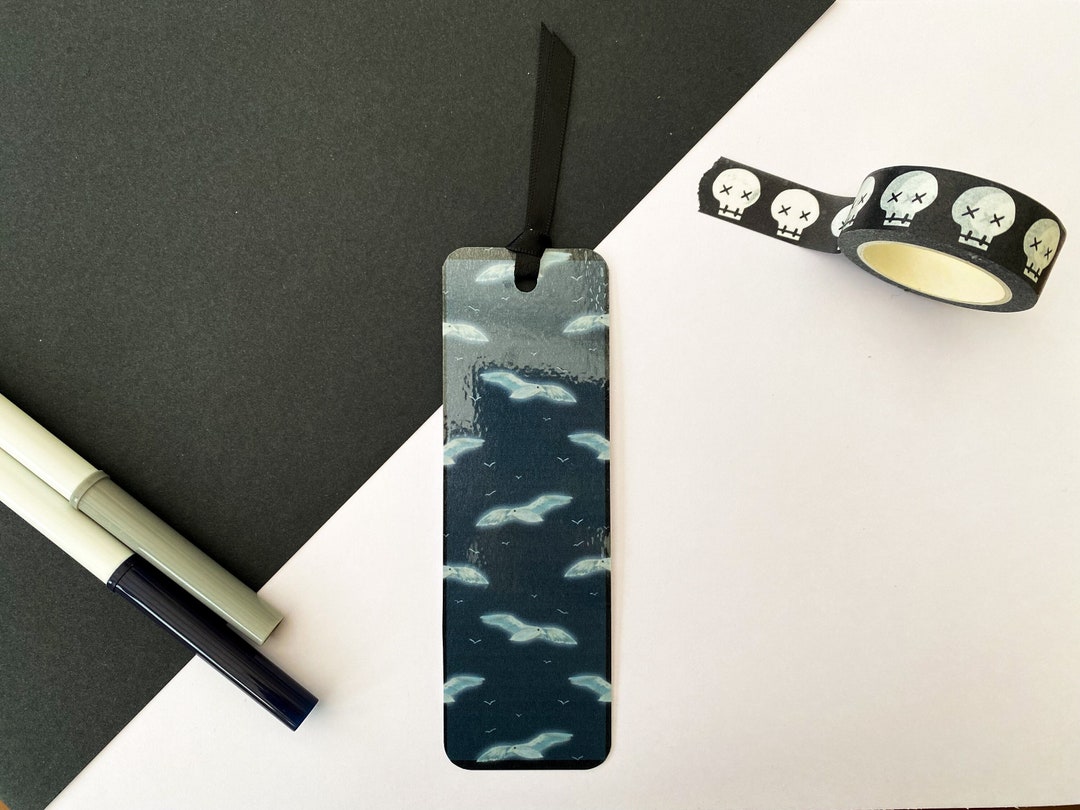 Seagull Bookmark - Glossy Laminated Ribbon - Bird Seaside Nautical ...