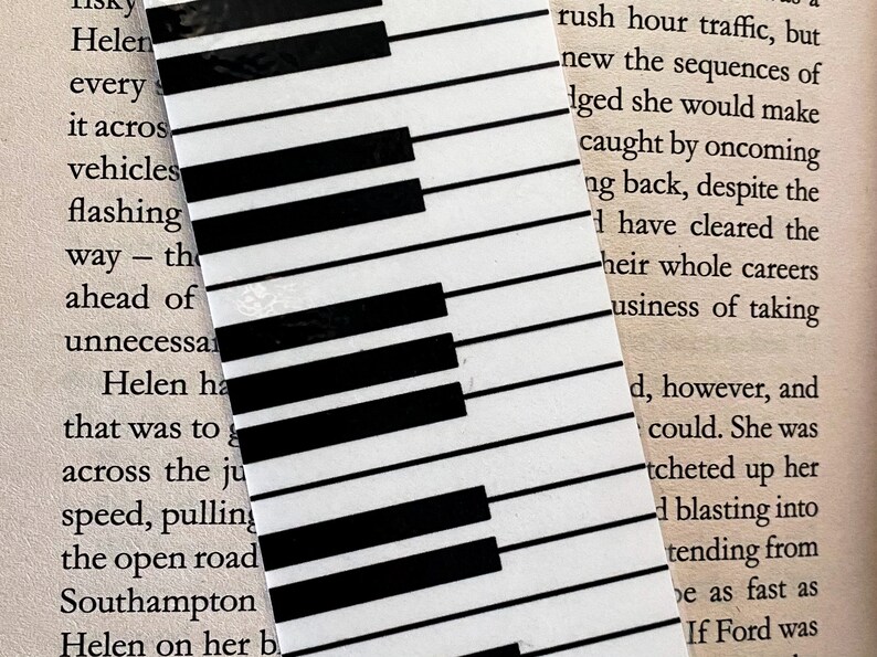 Piano Keys Bookmark - Glossy Laminated Ribbon - Musical Bookworm ...