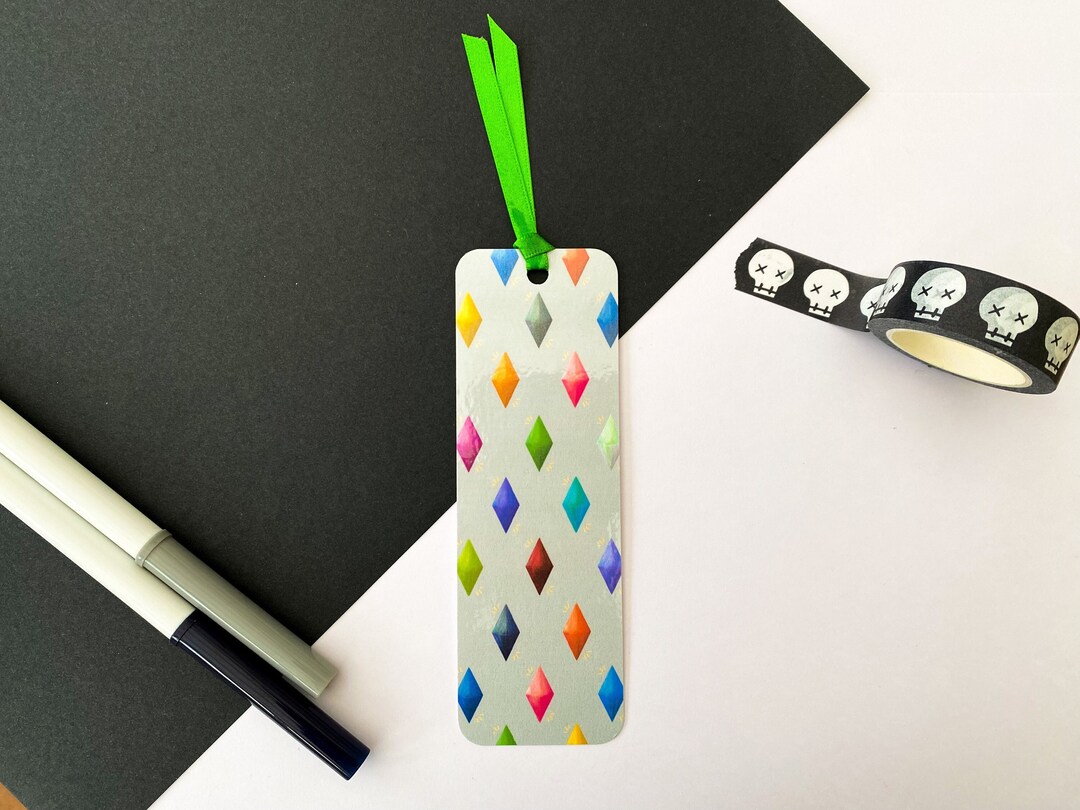 The Sims Plumbob Emotions Bookmark - Glossy Laminated Ribbon - Gamer EA ...