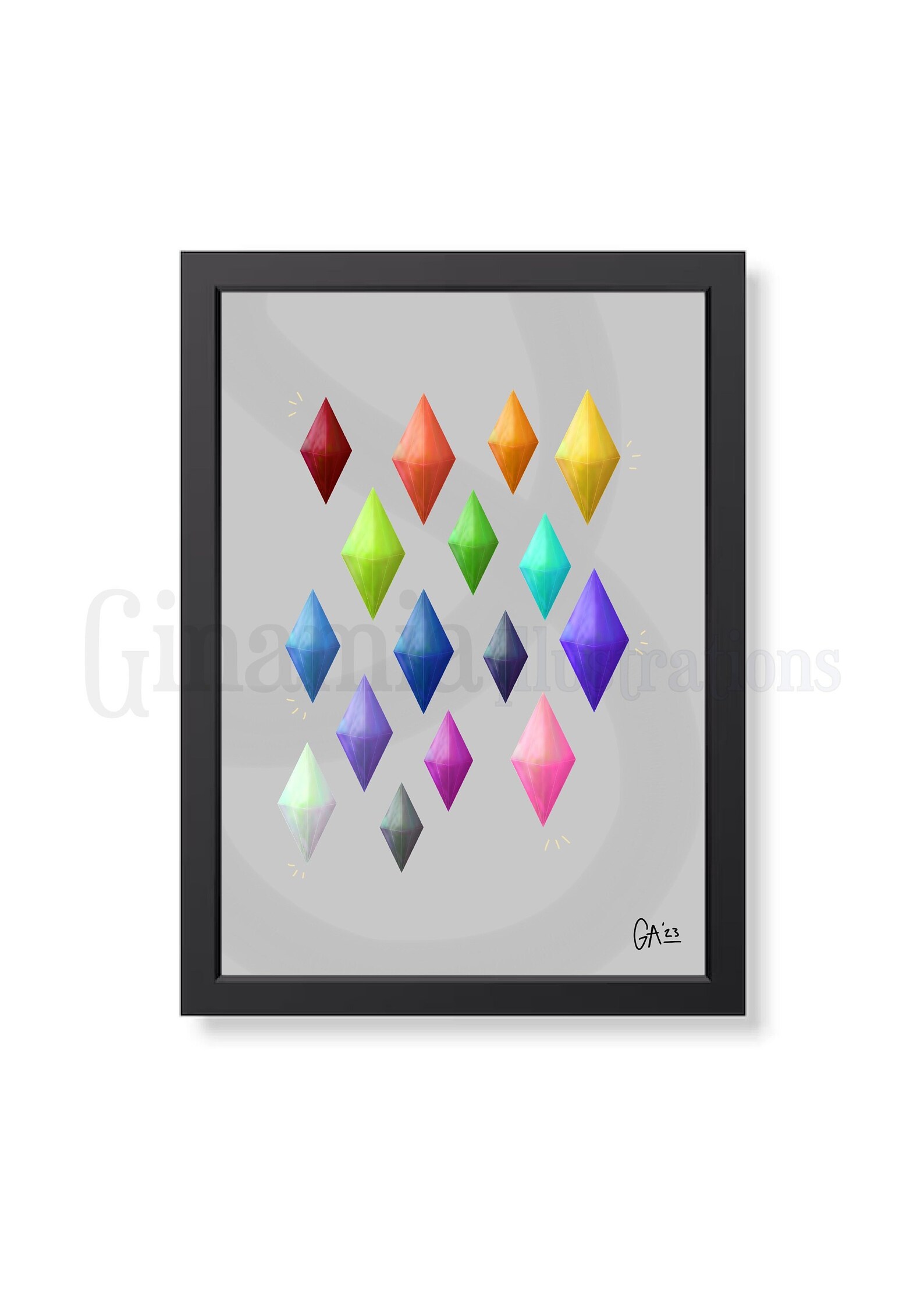 The 'emotions' Print the Sims 4 Plumbob Original - Etsy