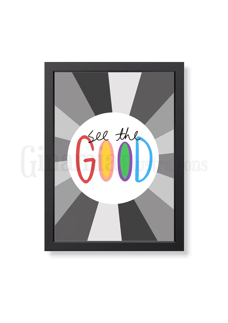 See the Good Inspirational Quote Art Print Original - Etsy