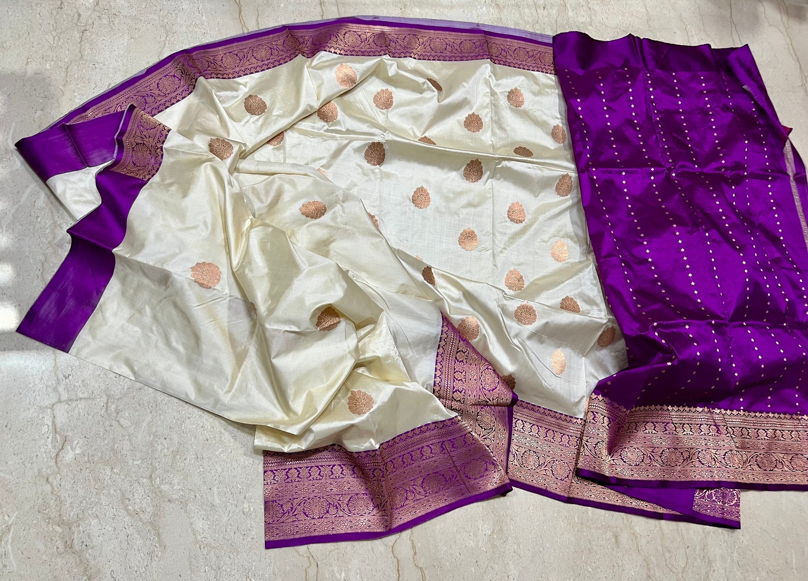 Pure Katan Silk Handloom Banarasi Saree With Blouse Piece - Etsy