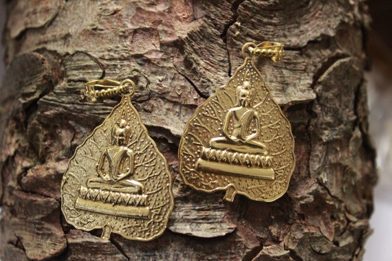 Pendant buddha on bodhi tree leaf boho pendant indian | Etsy