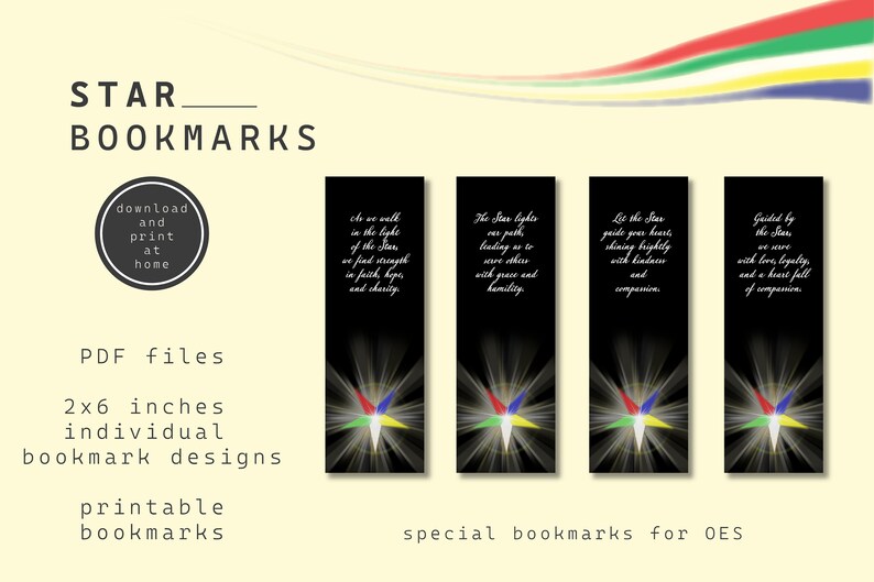 Eastern Star Bookmarks: Inspirational Quotes, OES Gift (digital ...