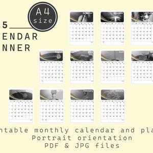 2025 Printable Calendar and Monthly Planner Inspired by the Order of ...