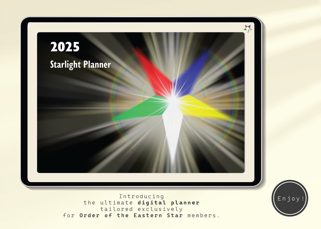 2025 Starlight Digital Planner: Eastern Star Planner for OES Members ...