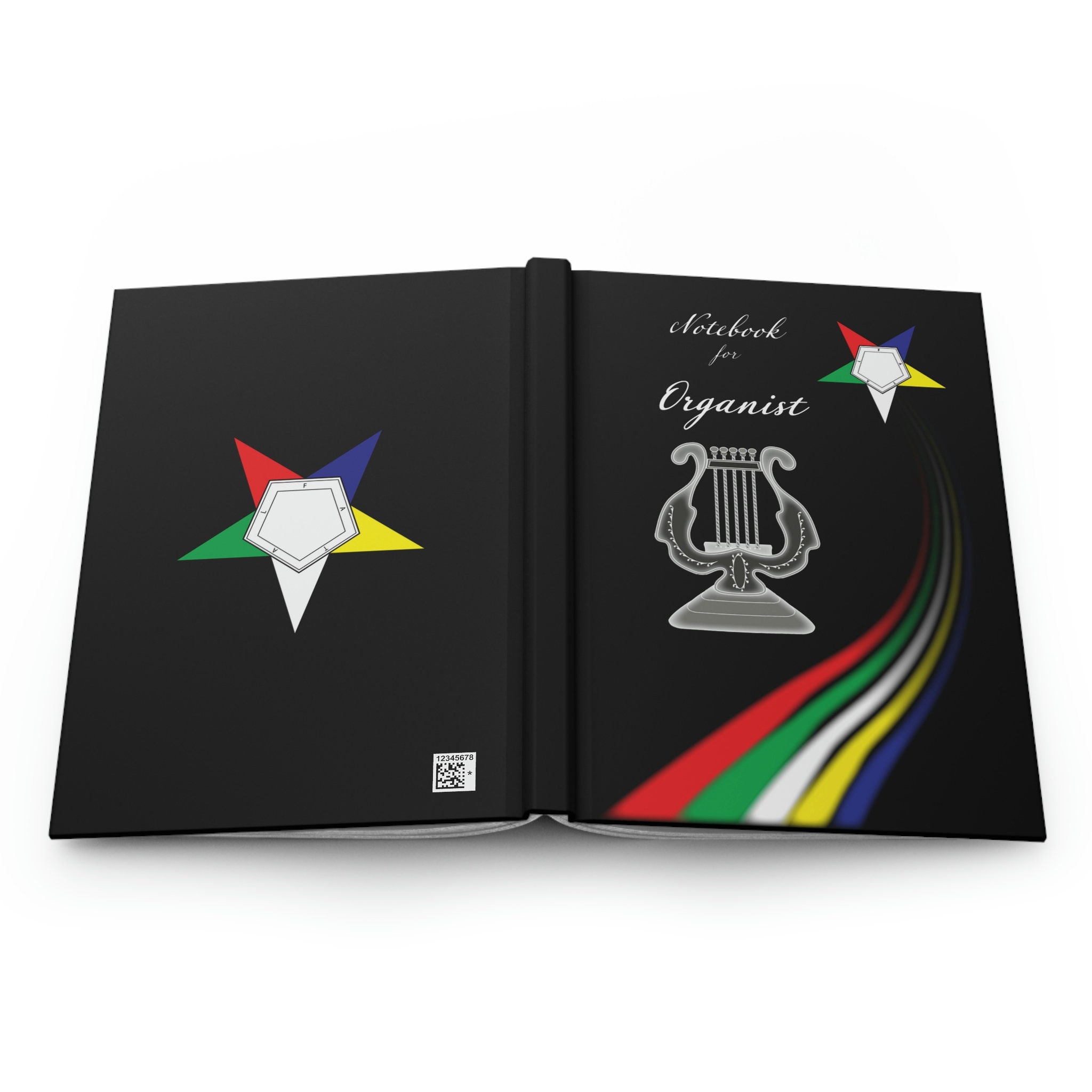 Notebook for Organist, Order of the Eastern Star, OES Inspired Design ...