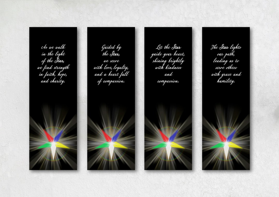 Eastern Star Bookmarks: Inspirational Quotes, OES Gift (digital ...