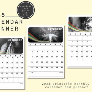 2025 Printable Calendar and Monthly Planner Inspired by the Order of ...