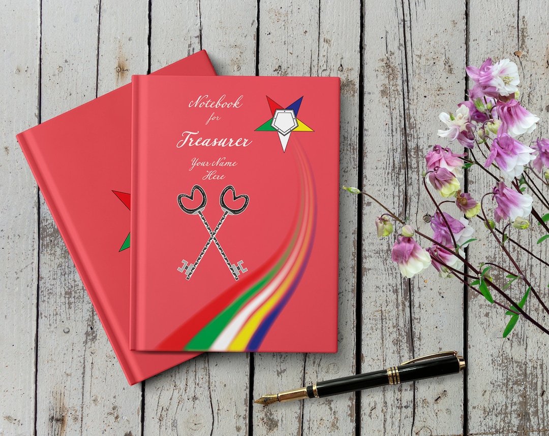 Personalized Notebook for Treasurer, Order of the Eastern Star, OES ...