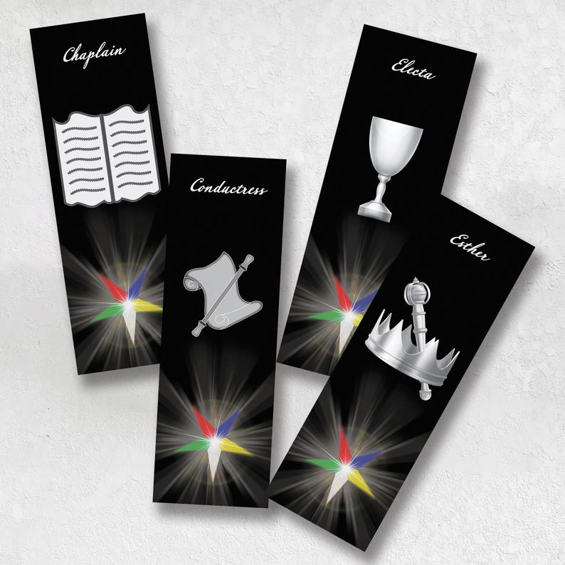 Printable Eastern Star Officer Bookmarks: OES Chapter Gift (PDF ...