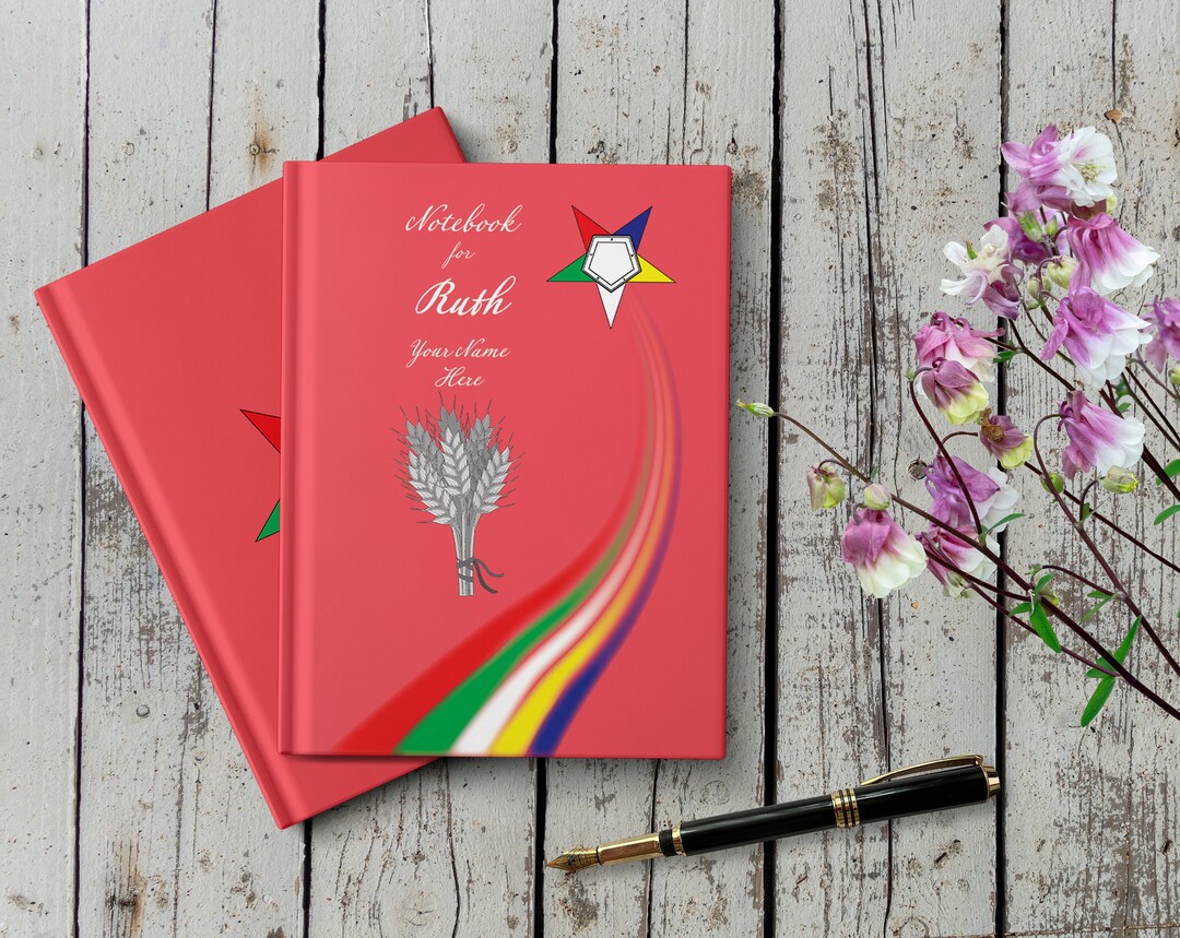 Personalized OES Notebook for Ruth Eastern Star Symbol Notebook ...