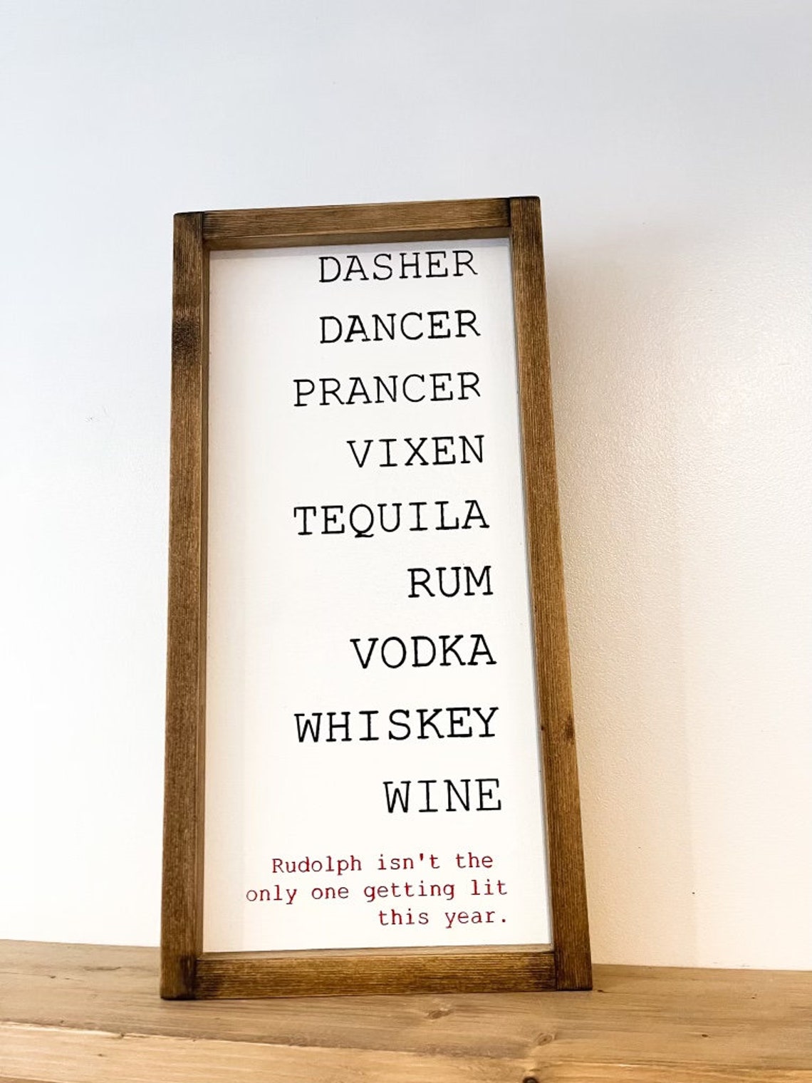 Funny Christmas Reindeer Bar Sign: Rudolph Getting Lit Holiday Decor - Etsy