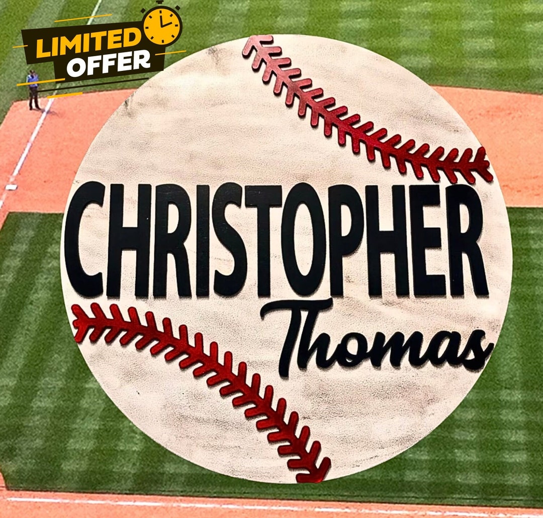 Vintage Baseball Name Sign Retro Baseball Nursery Sign custom Baseball ...