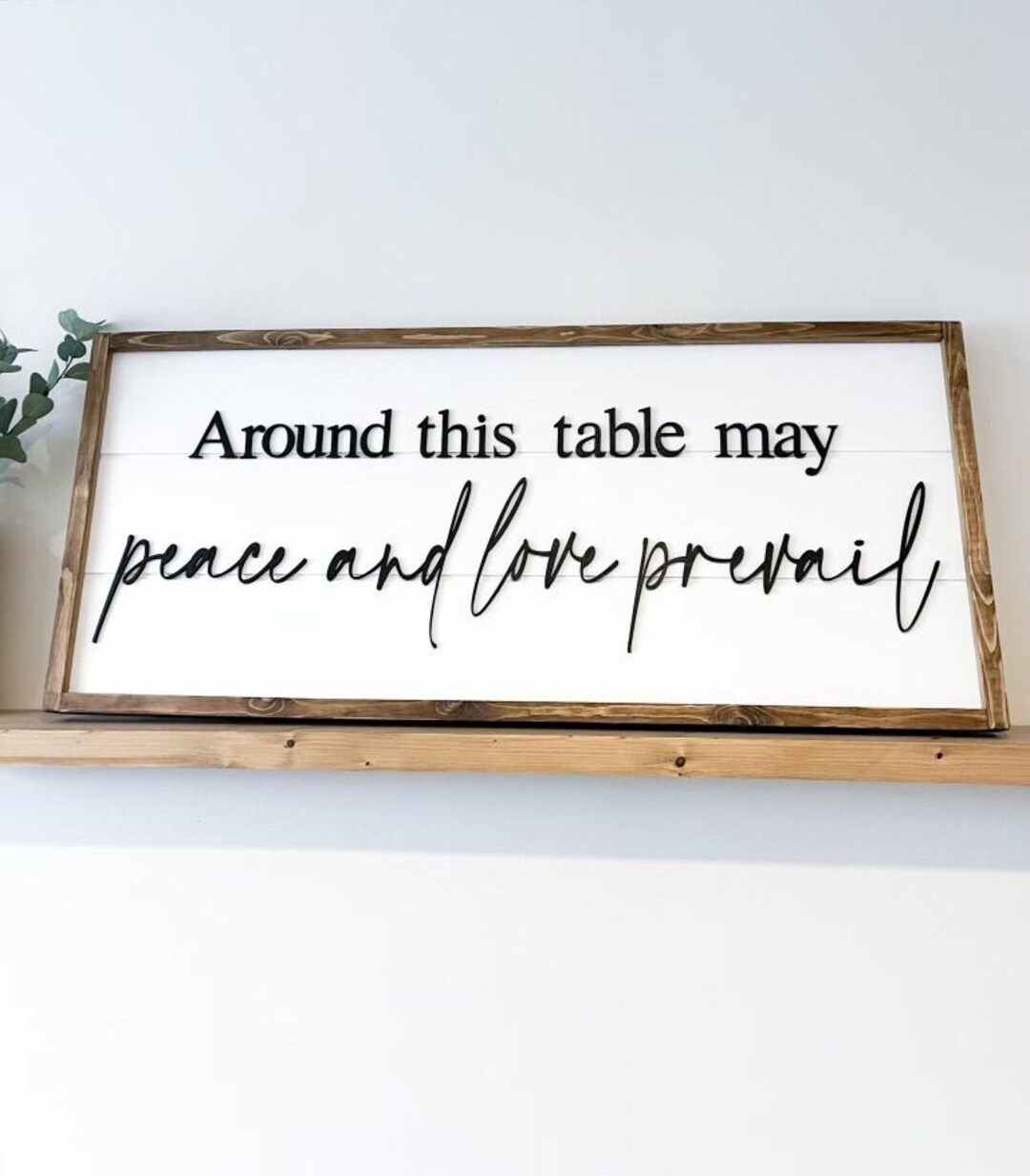 Around the Table Sign | Dining Shiplap Sign | Family Quotes 3D | Gather ...