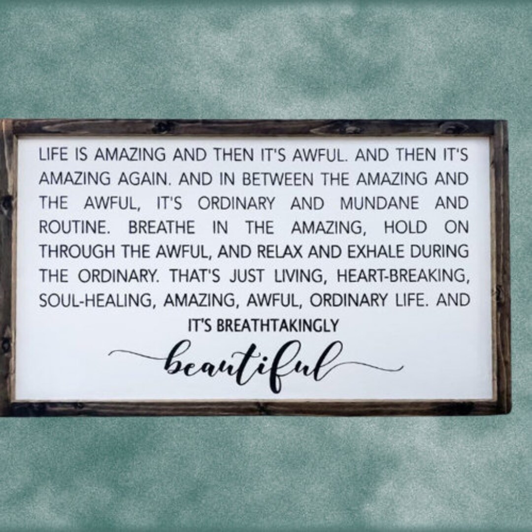 Life is Amazing Signlife is Amazing Framed Signhome Decor - Etsy