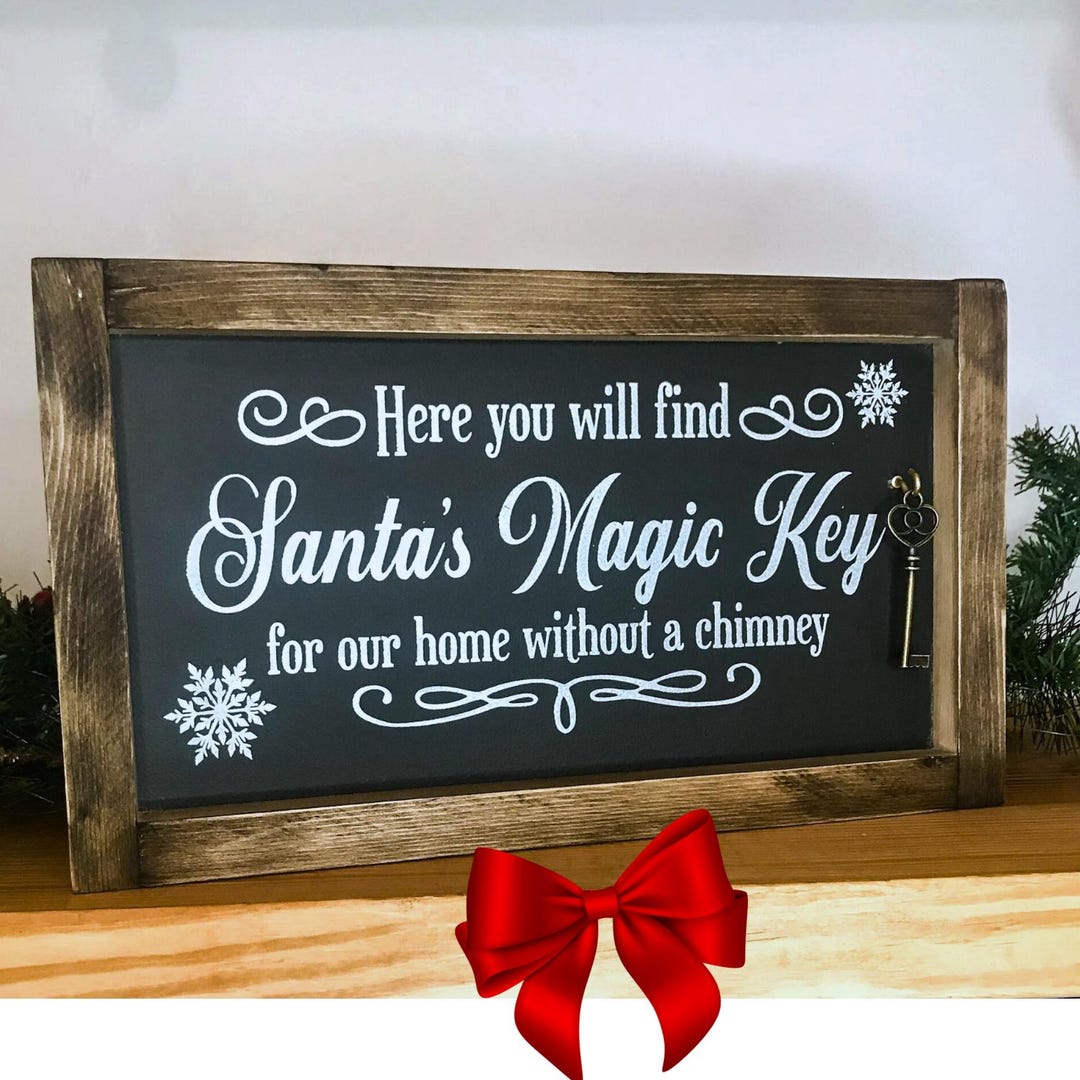 Santa’s Magic Key Sign | Farmhouse Magic Key Sign | Christmas Eve Magic ...