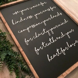 Use Your Voice for Kindness Sign Sign of Voice of Kindness | Etsy