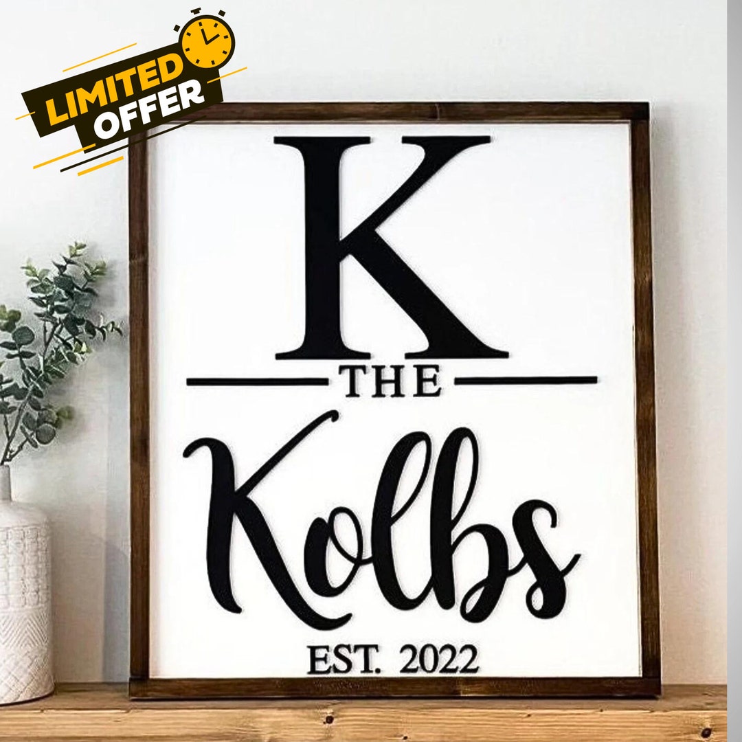 Large Last Name Signpersonalized Wedding Established Sign Wedding Decor ...