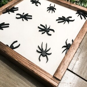 Modern Halloween Spiders |halloween Spiders Sign 3d|spiders Sign Framed ...