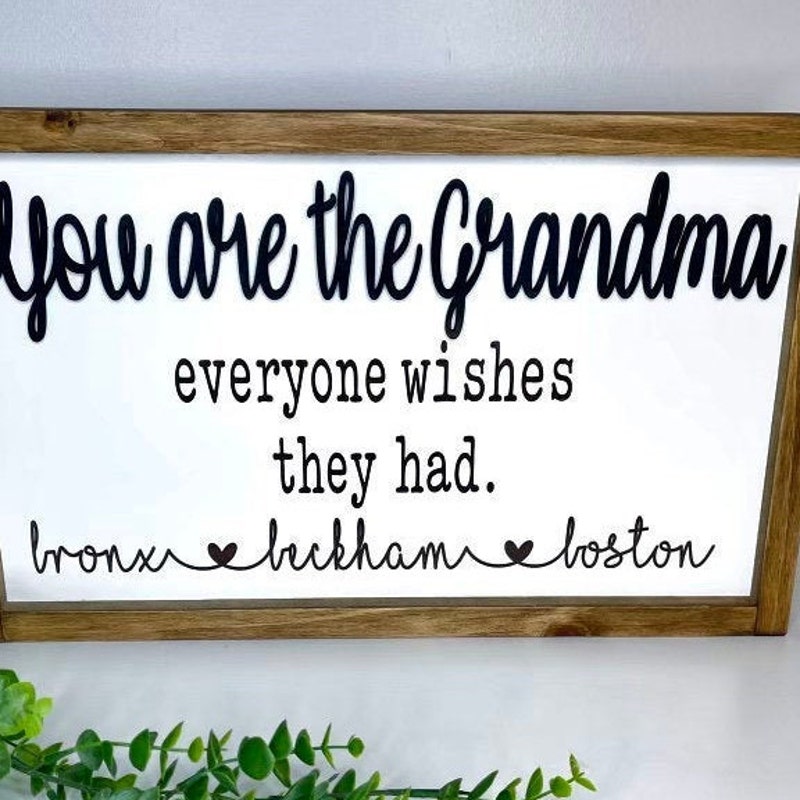 Grandma Wood Sign - Etsy
