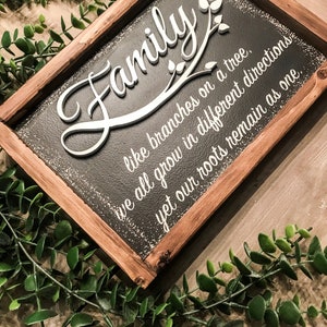 Family Like Branches on a Tree Sign,family Roots Sign 3d,family Roots ...