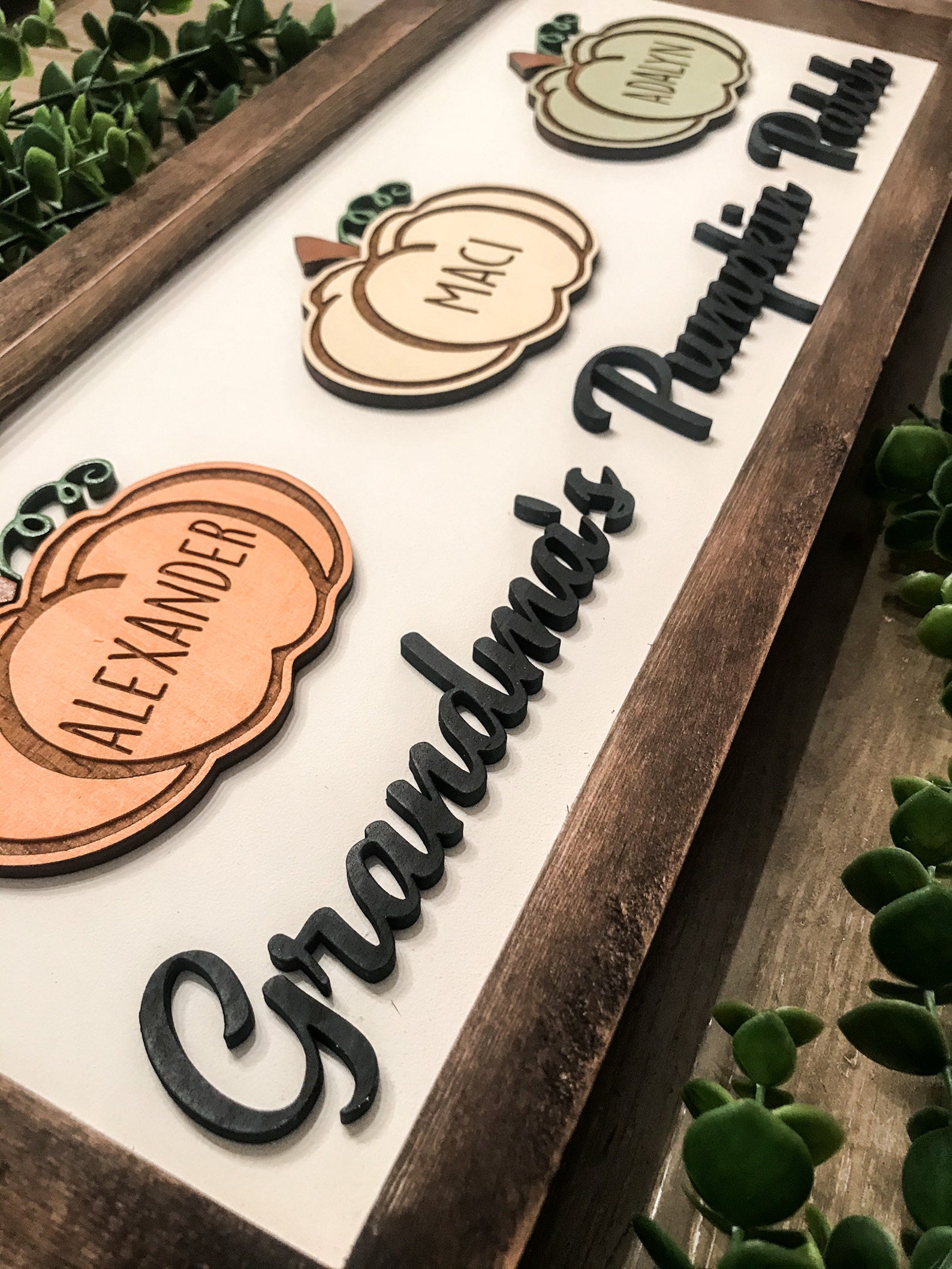 Personalized Pumpkin Sign Grandmas Personalized Gift Sign - Etsy