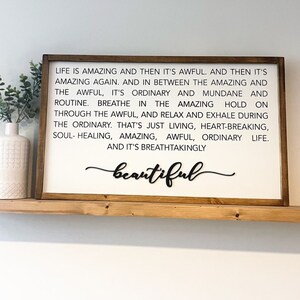 Life is Amazing | Life is Amazing Wall Decor | Farmhouse Decor Life ...