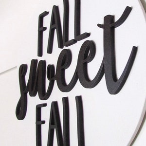 Fall Sweet Fall Sign Round| Fall Sweet Fall Sign 3D| Autumn Sign Round ...