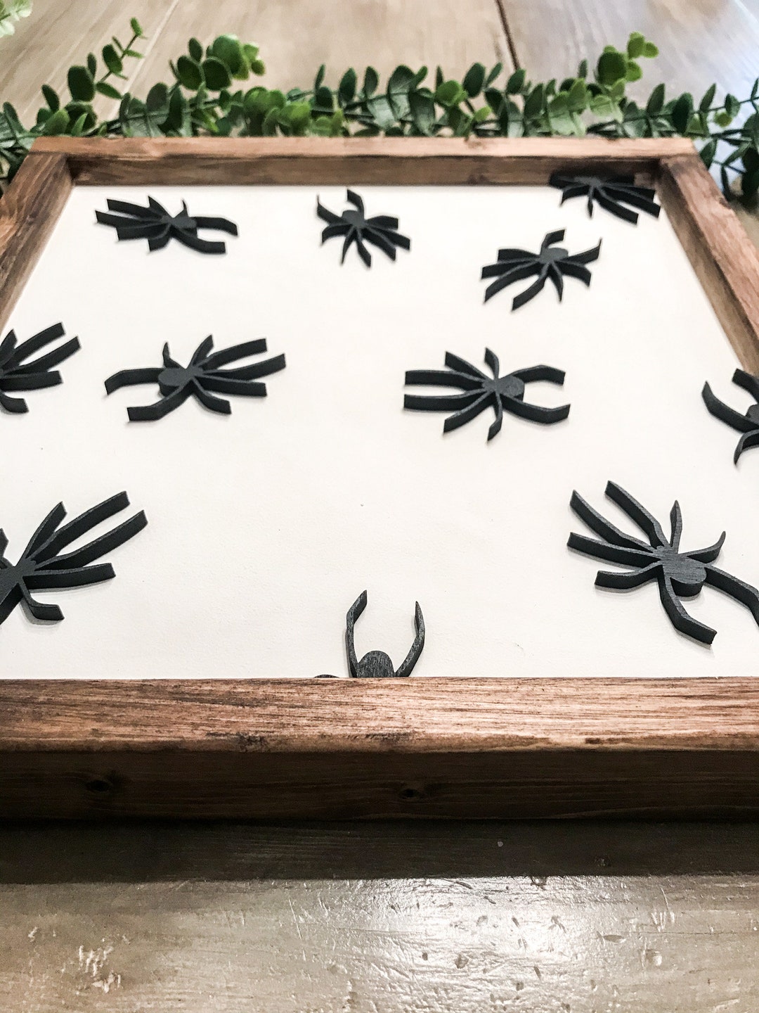 Modern Halloween Spiders |halloween Spiders Sign 3d|spiders Sign Framed ...