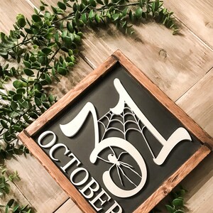 Halloween Sign Framed 3D| Halloween Sign Framed| October 31 Sign 3d ...