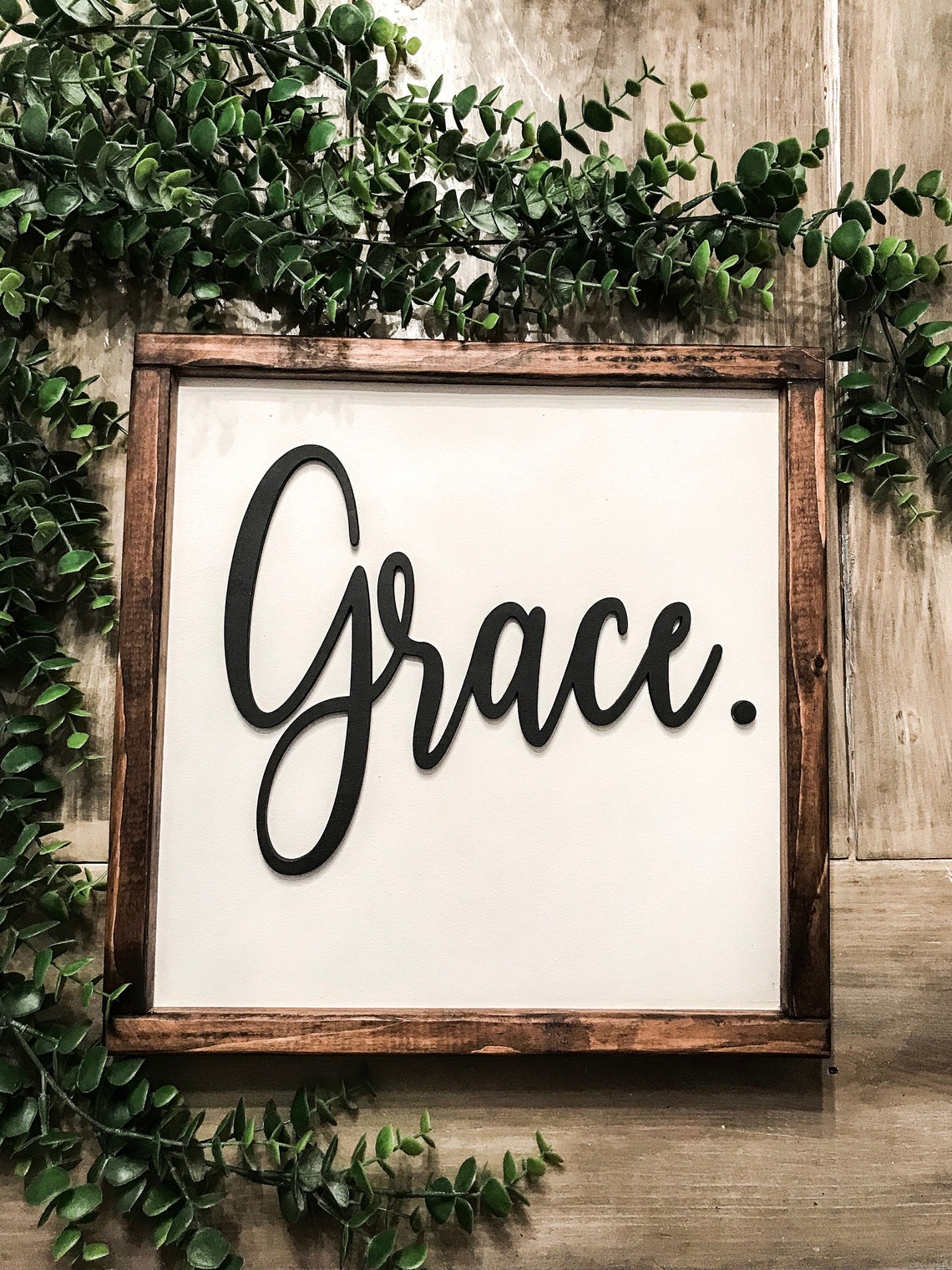 Grace Sign 3dgrace Sign Framedgrace Sign Religious | Etsy