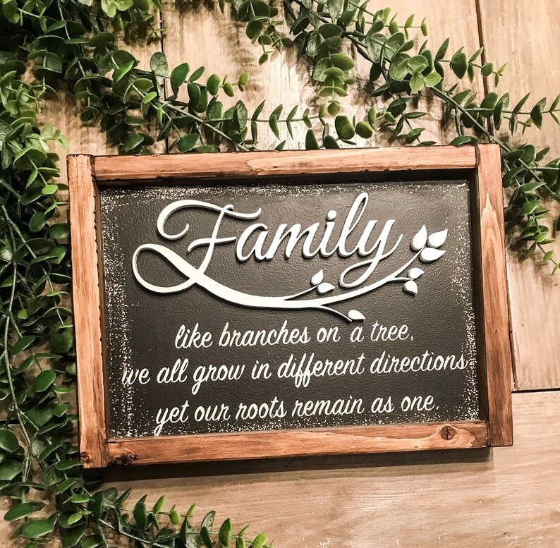 Family Like Branches on a Tree Signfamily Roots Sign - Etsy