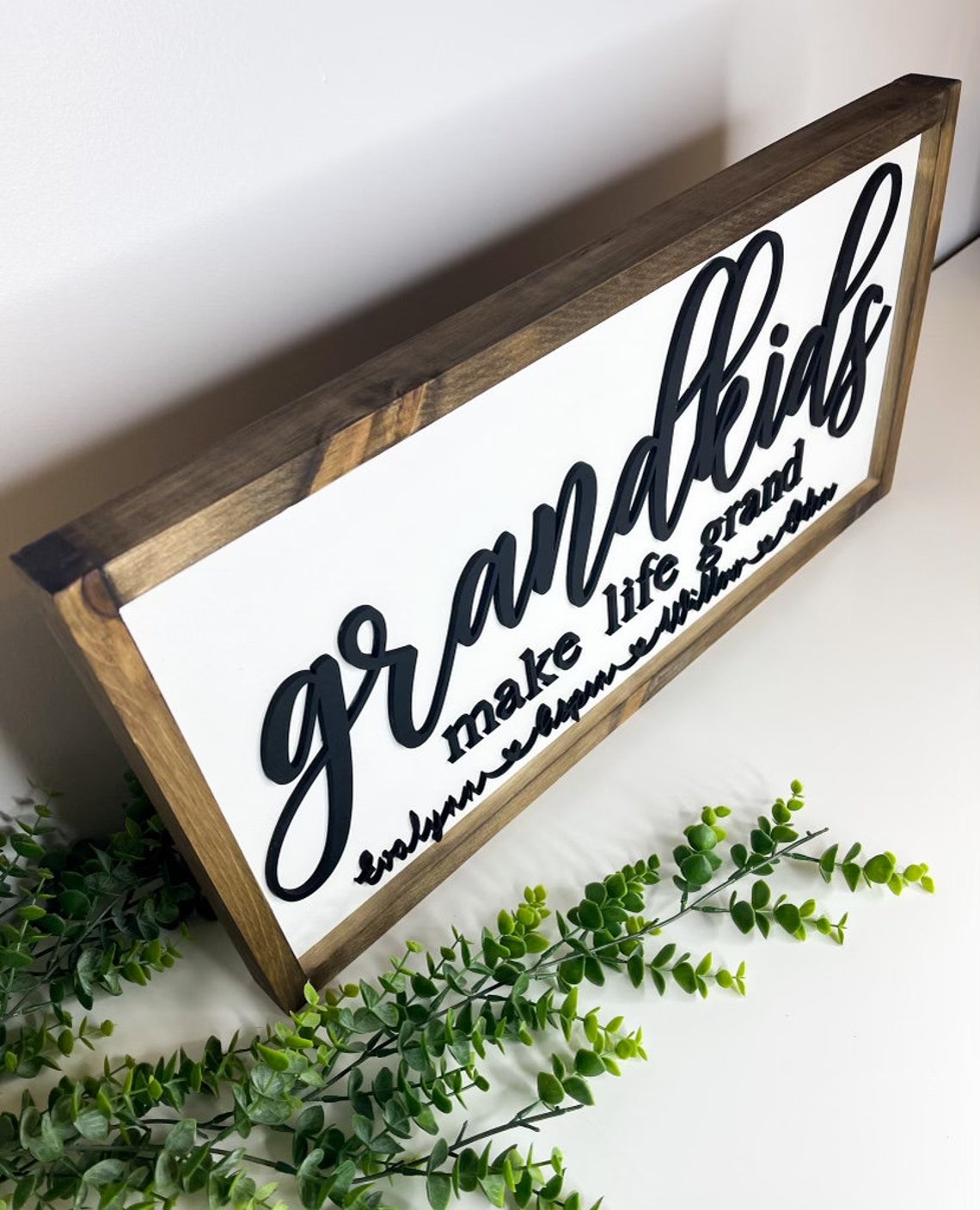 Personalized Grandma Sign Grandkids Make Life Grand Sign | Etsy