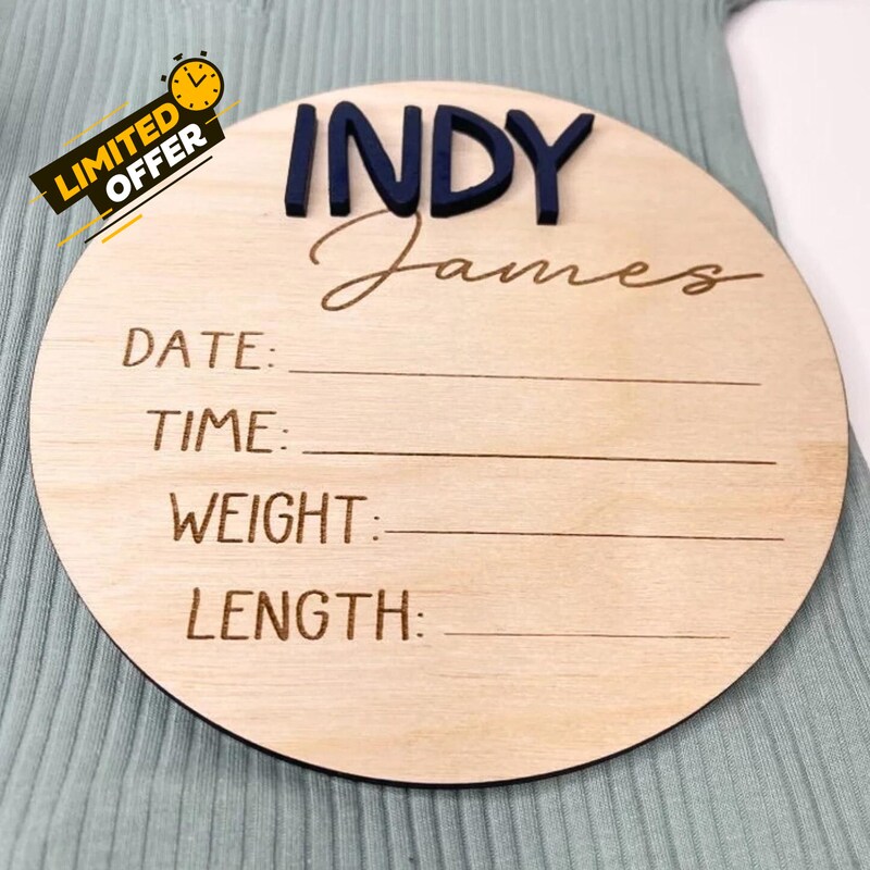 Baby Birth Plate - Etsy