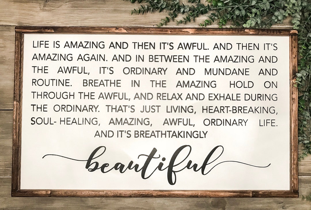 Life is Amazing Signlife is Amazing Framed Signhome Decor - Etsy