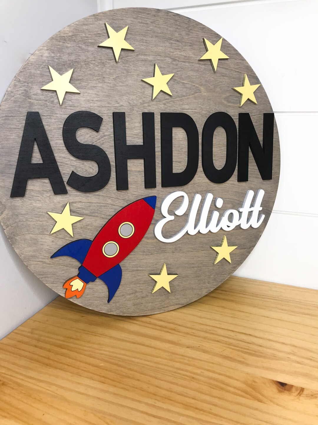 Spaceship Name Sign 3D Outer Space Nursery Sign Space Ship Nursery ...