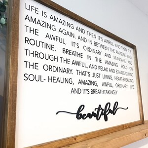 Life is Amazing | Life is Amazing Wall Decor | Farmhouse Decor Life ...