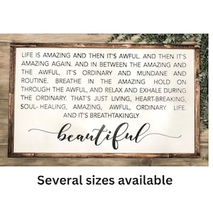 Life is Amazing Sign|life is Amazing Framed Sign|home Decor Life Sign ...