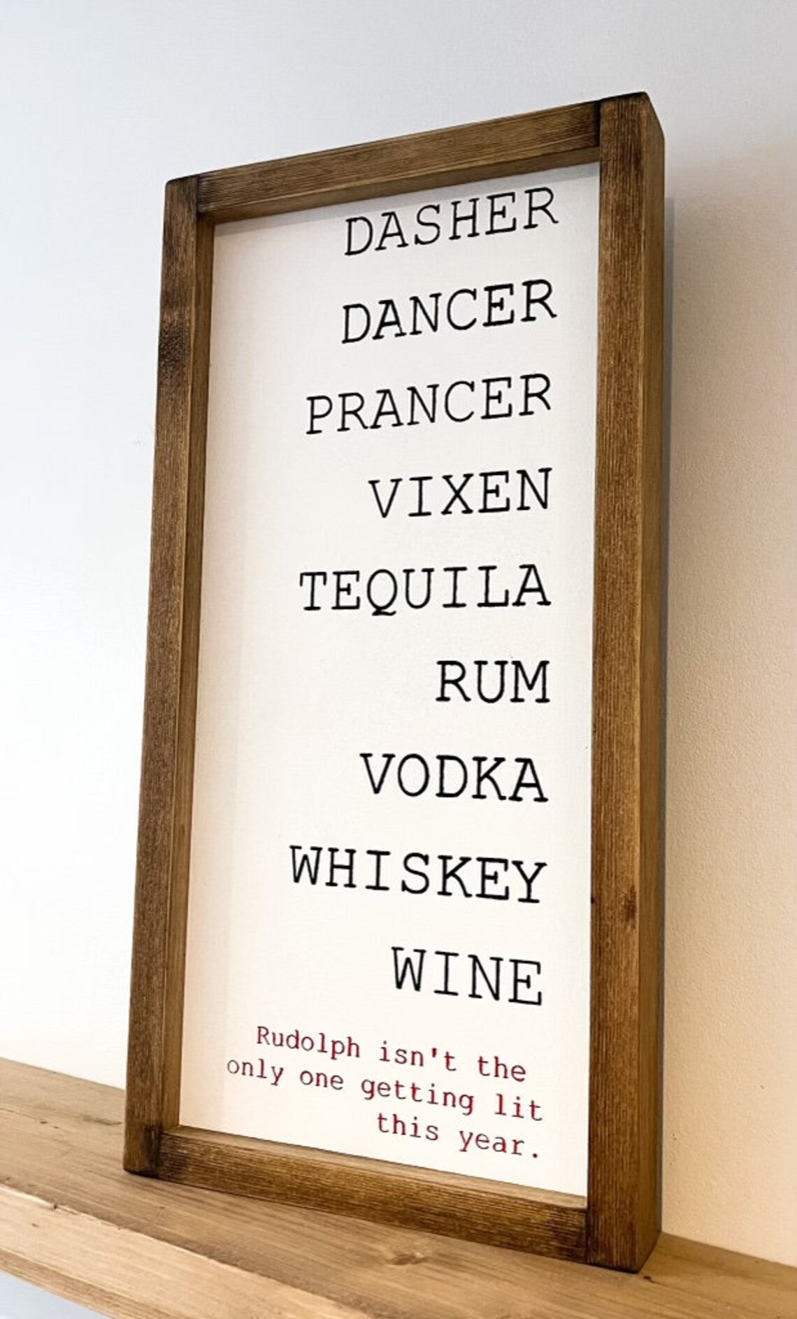 Funny Christmas Reindeer Bar Sign: Rudolph Getting Lit Holiday Decor - Etsy